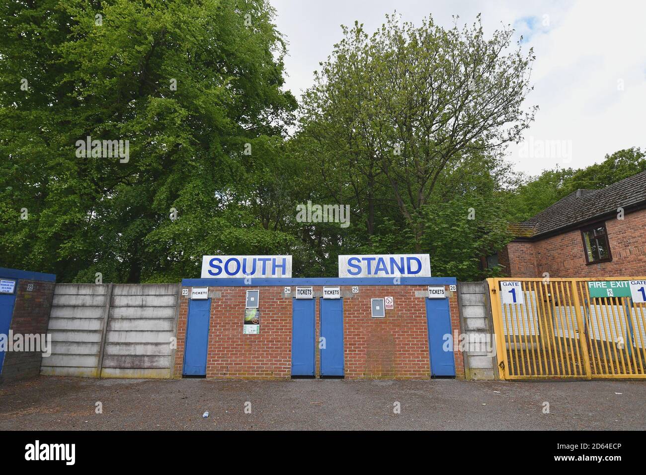 General view of Gigg Lane Stock Photo - Alamy
