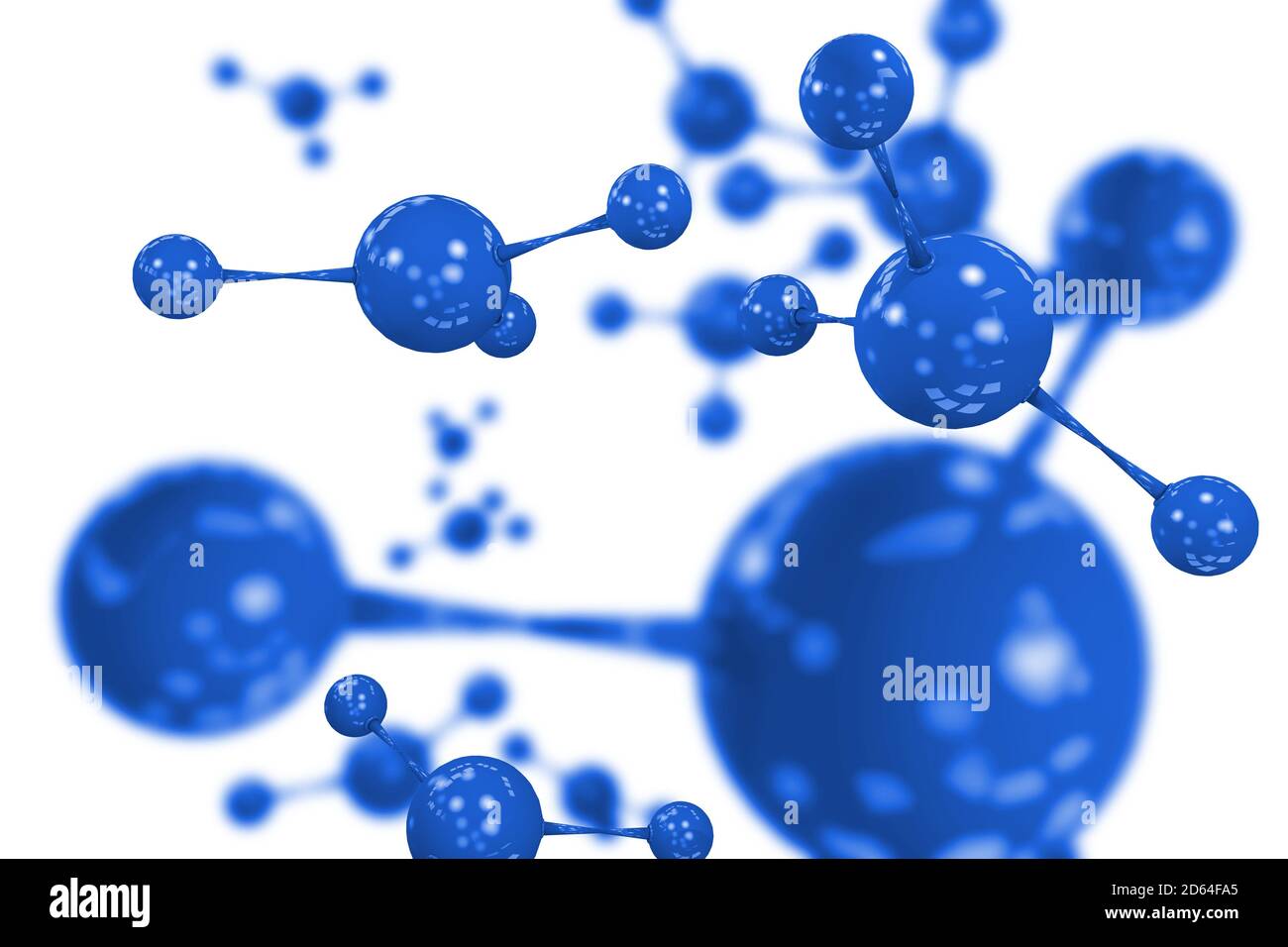 Close up of colorful atomic particle background science 3D illustration ...