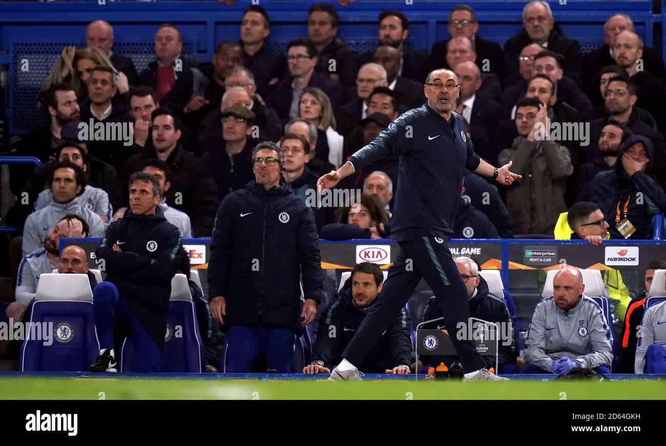 Chelsea manager Maurizio Sarri Stock Photo - Alamy