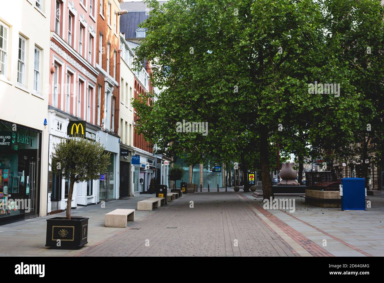Manchester city centre in lockdown during the Coronavirus pandemic 2020 ...