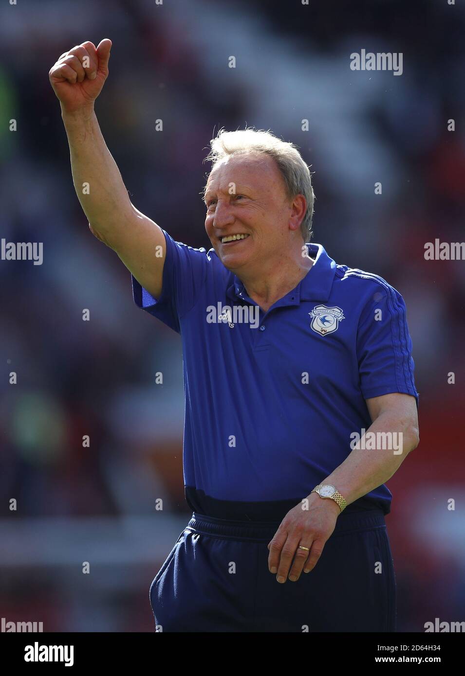 Cardiff City manager Neil Warnock celebrates after the final whistle ...
