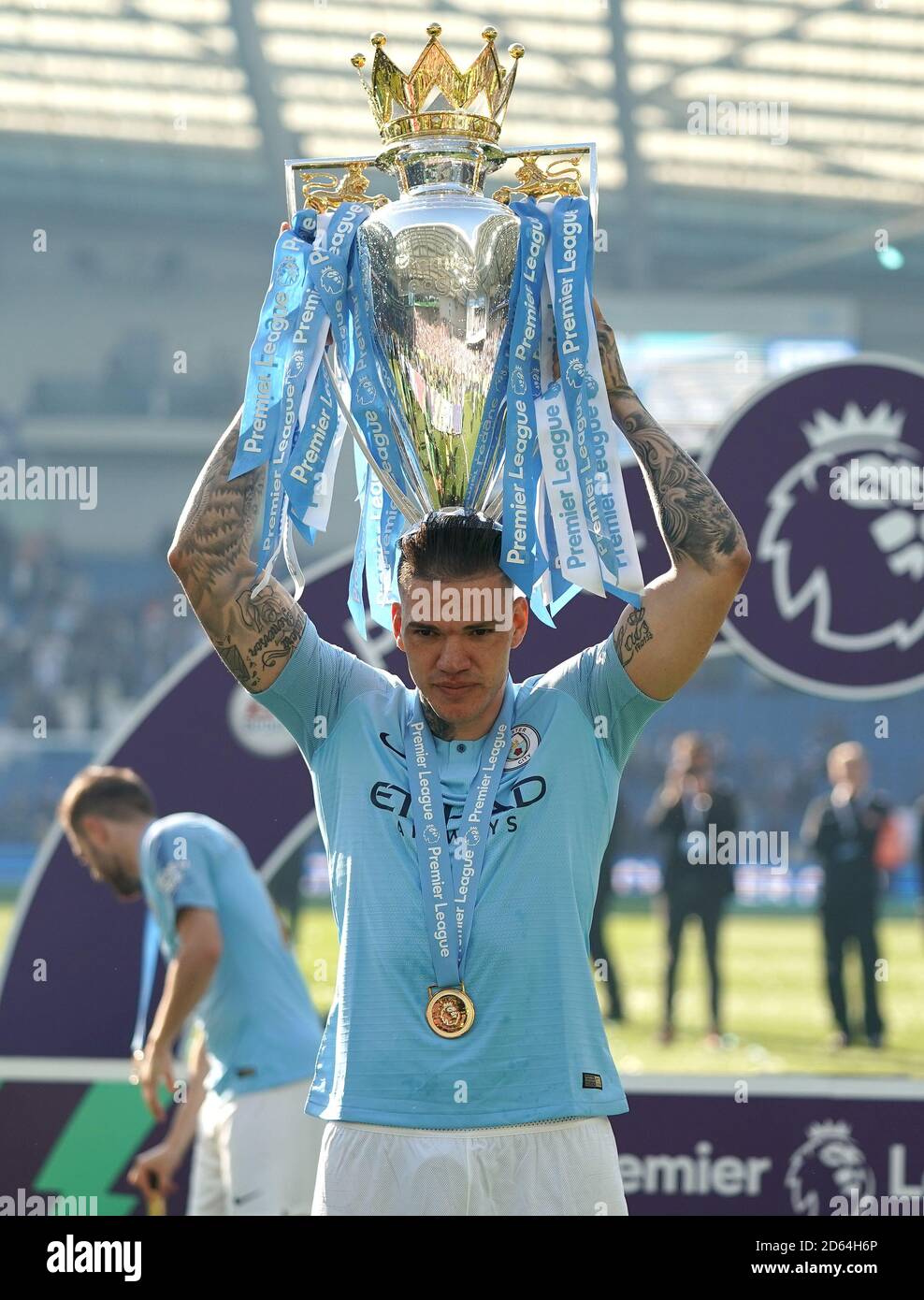 Ederson premier league trophy hi-res stock photography and images - Alamy