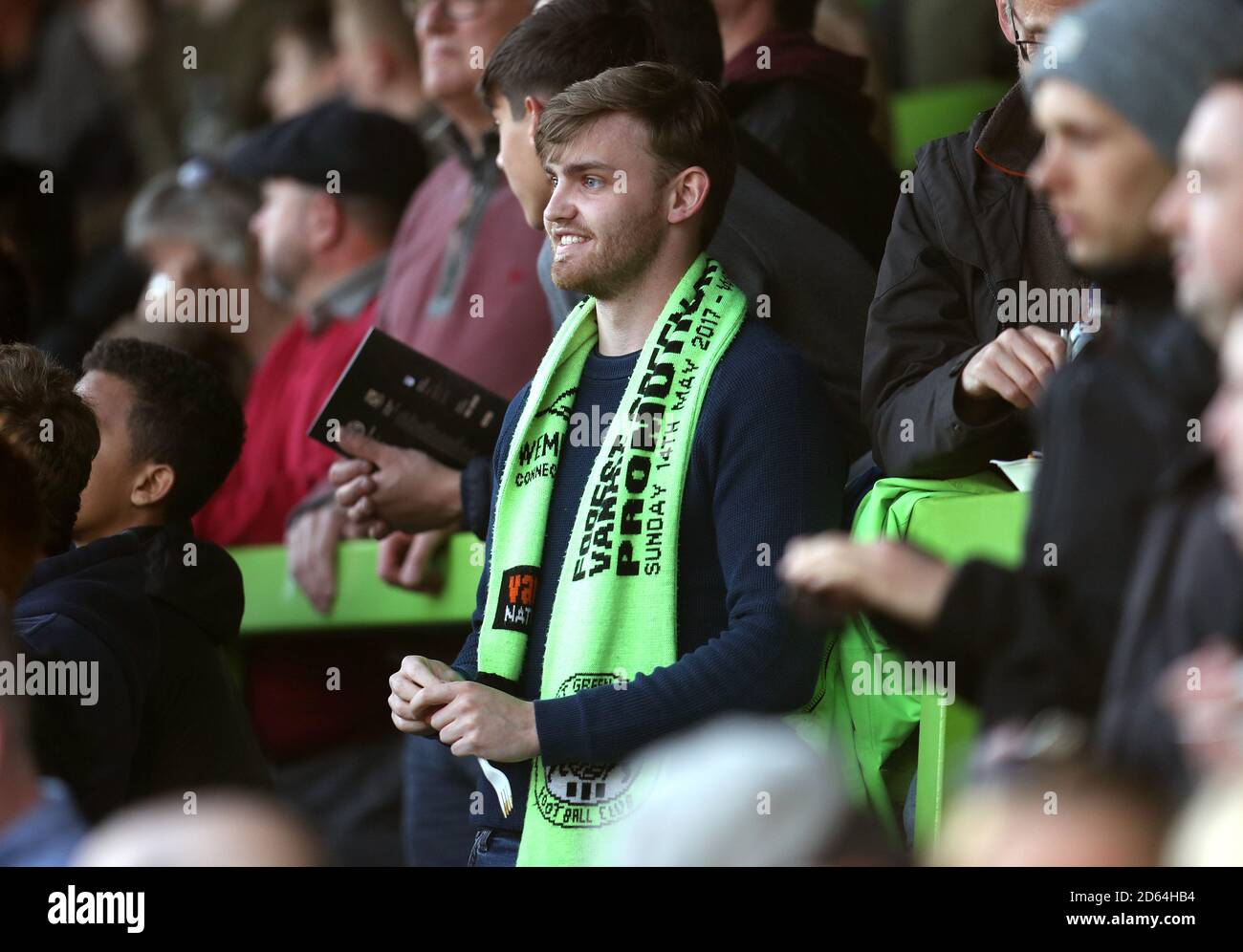 Forest Green Rovers fans in the stands prior to kick-off Stock Photo ...