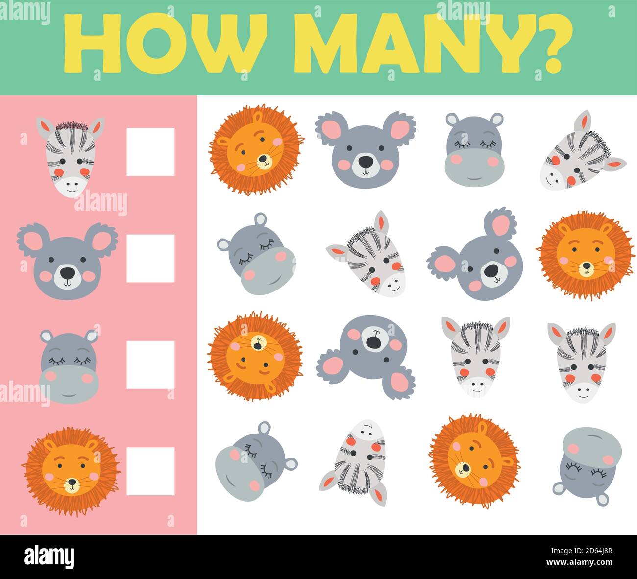 Counting. Game for Preschool Children. Educational a mathematical game ...