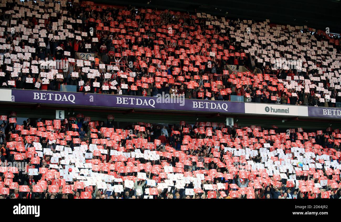 Fans in the stands show their support Stock Photo - Alamy