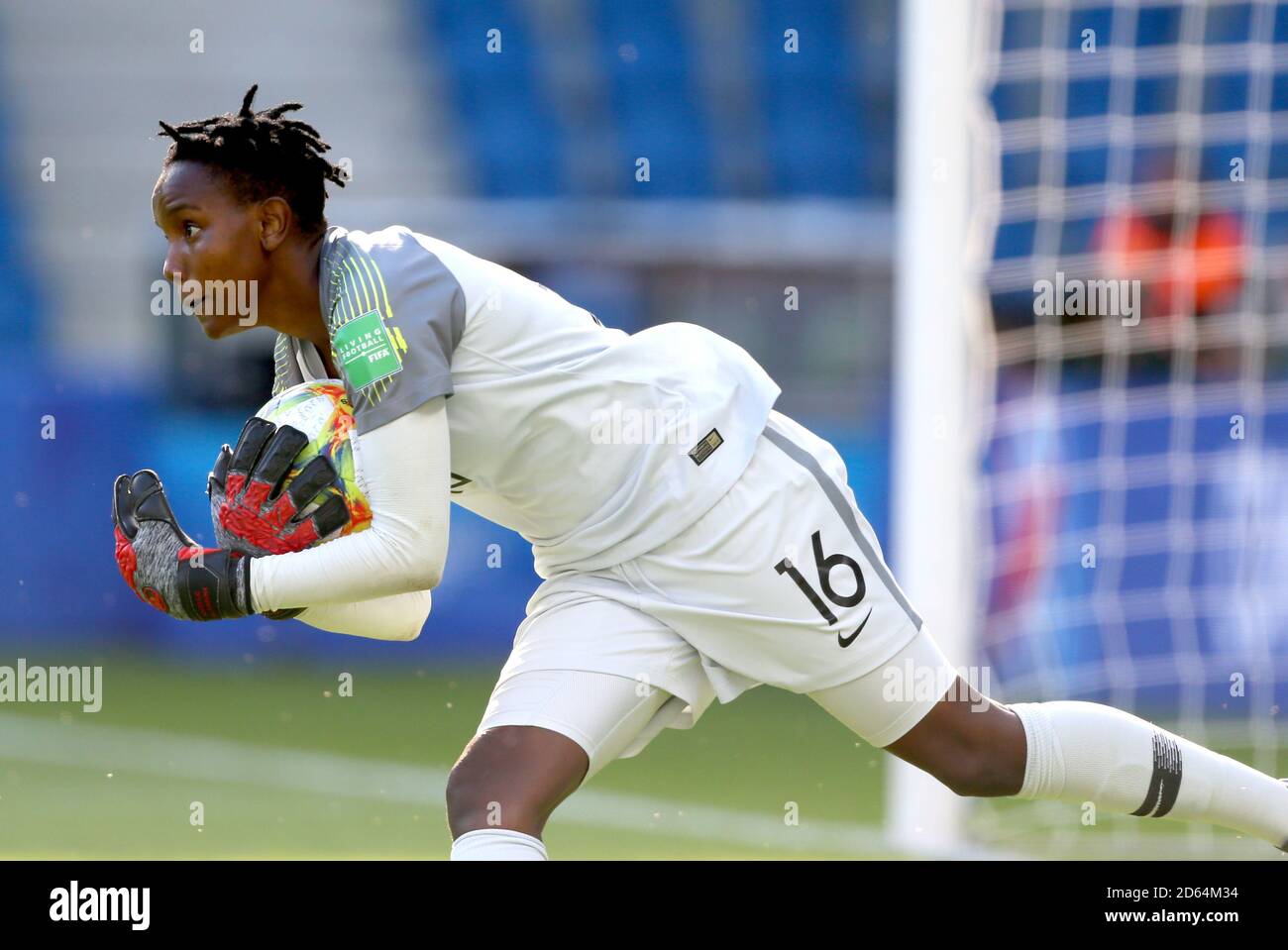 South Africa goalkeeper Andile Dlamini makes a save Stock Photo - Alamy