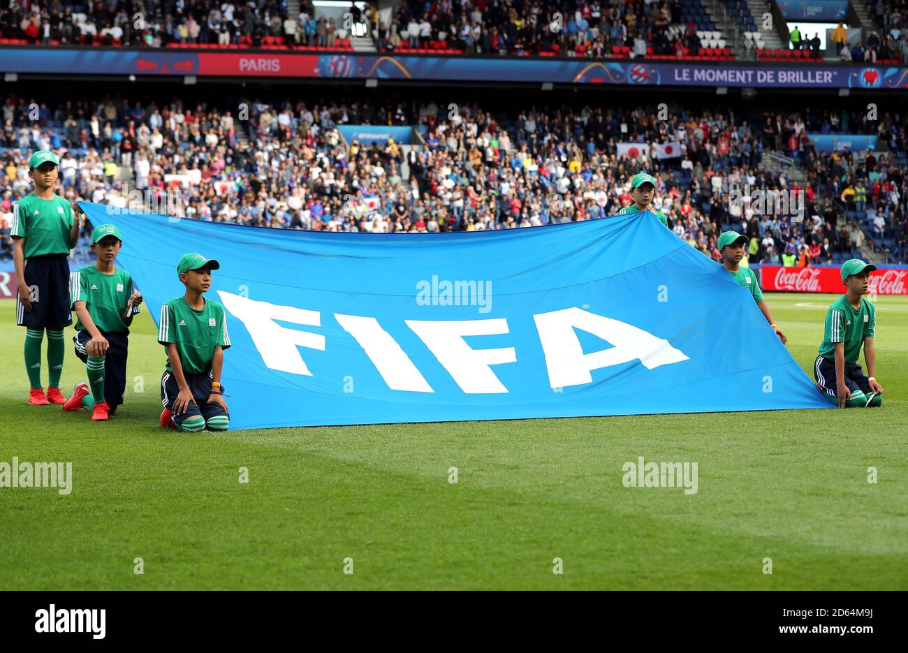 FIFA branded sign prior to kick-off Stock Photo - Alamy