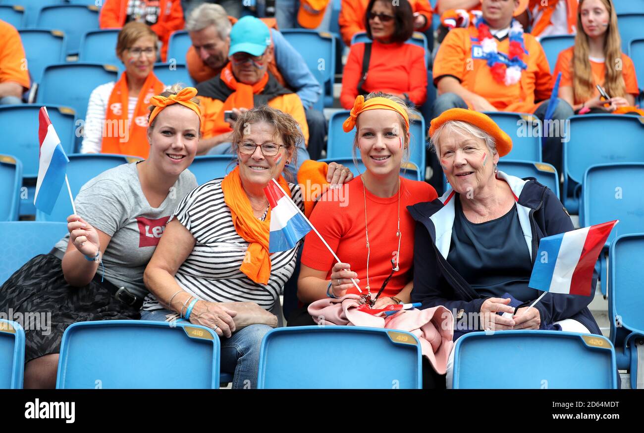 Netherlands fans show their support in the stands Stock Photo - Alamy