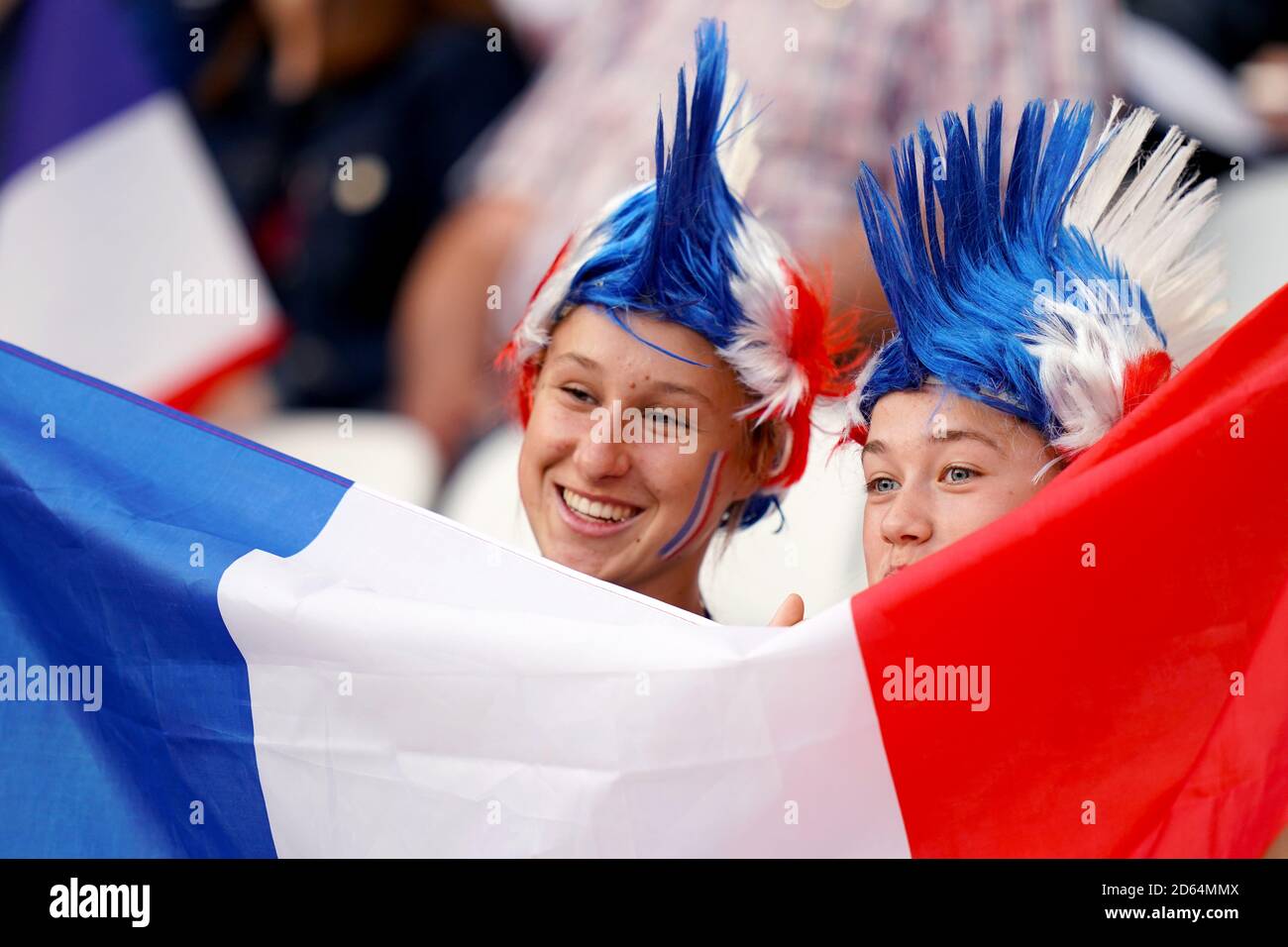 France fans ahead of the match Stock Photo - Alamy
