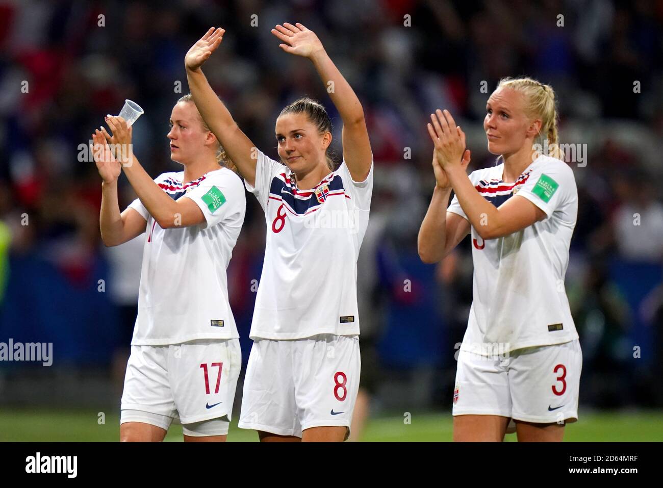 (left to right) Norway's Kristine Minde, Norway's Vilde Boe Risa and ...