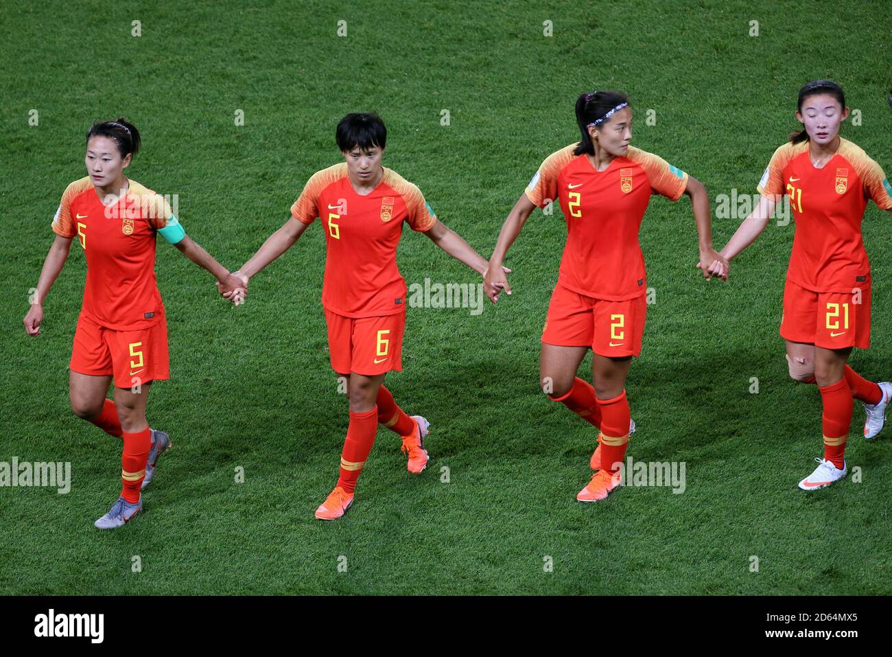 (left to right) China's Wu Haiyan, China's Han Peng, China's Liu ...