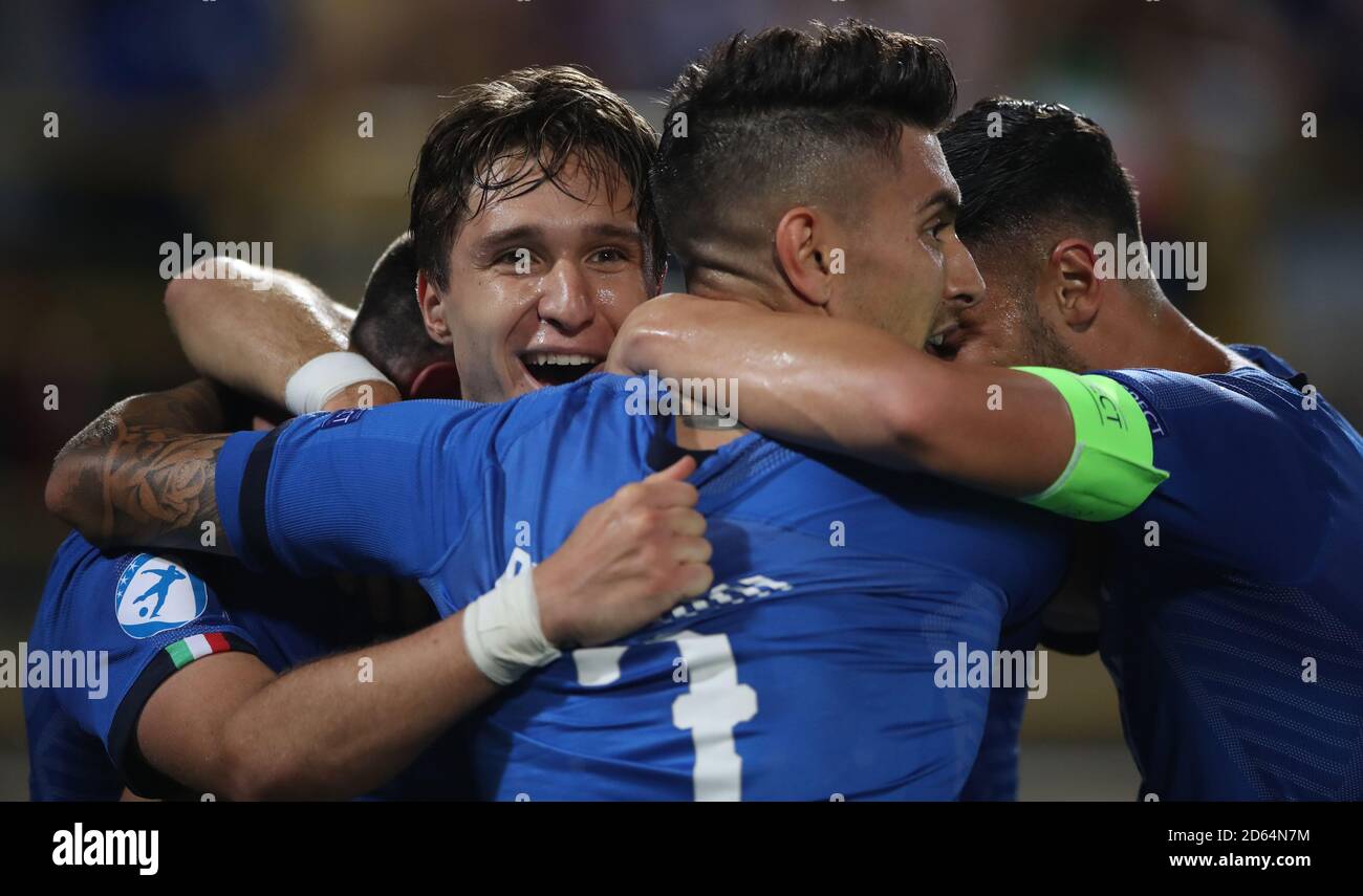 Federico chiesa celebrates hi-res stock photography and images - Alamy