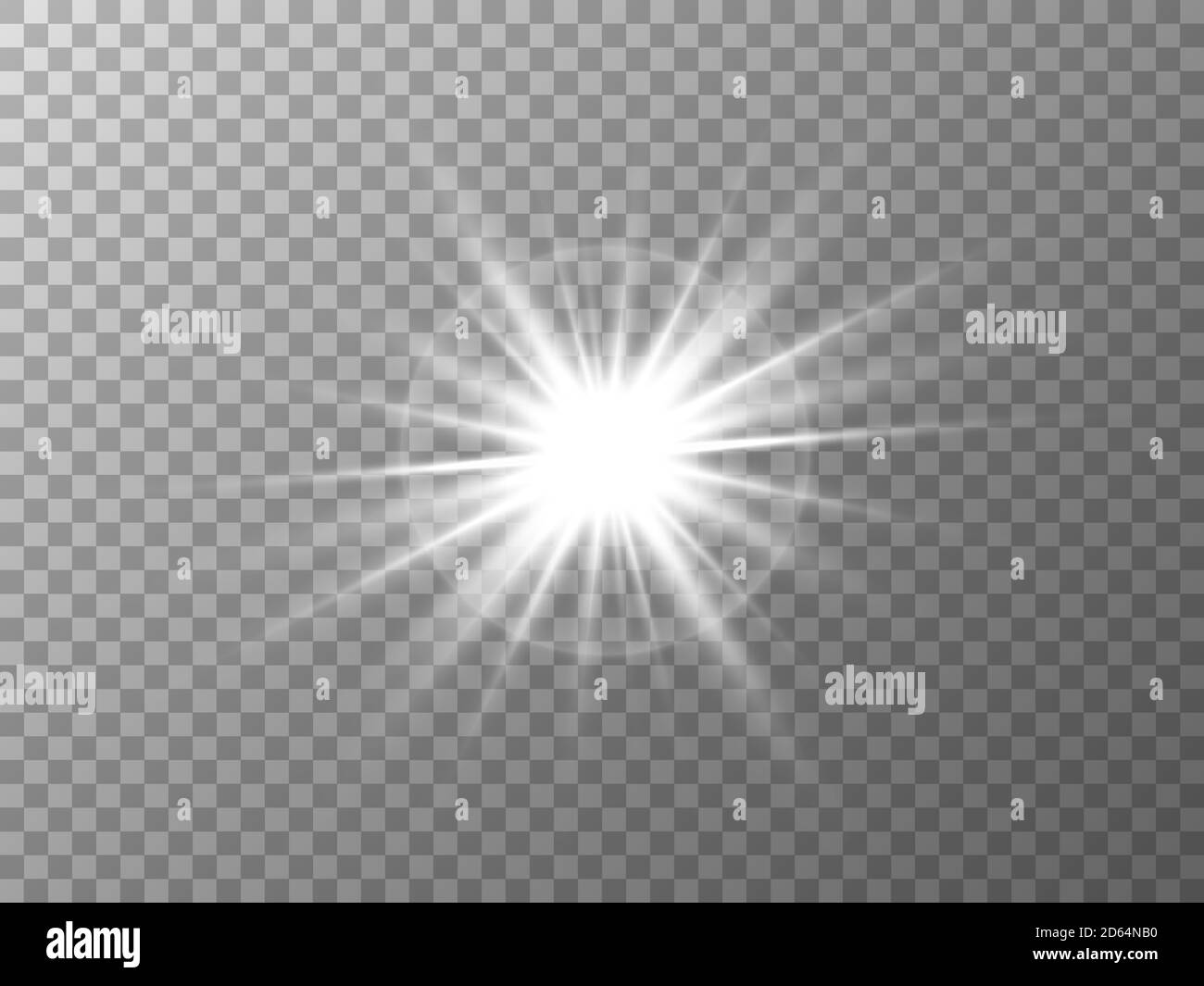 Glowing light effect. Silver star burst on transparent backdrop. White ...