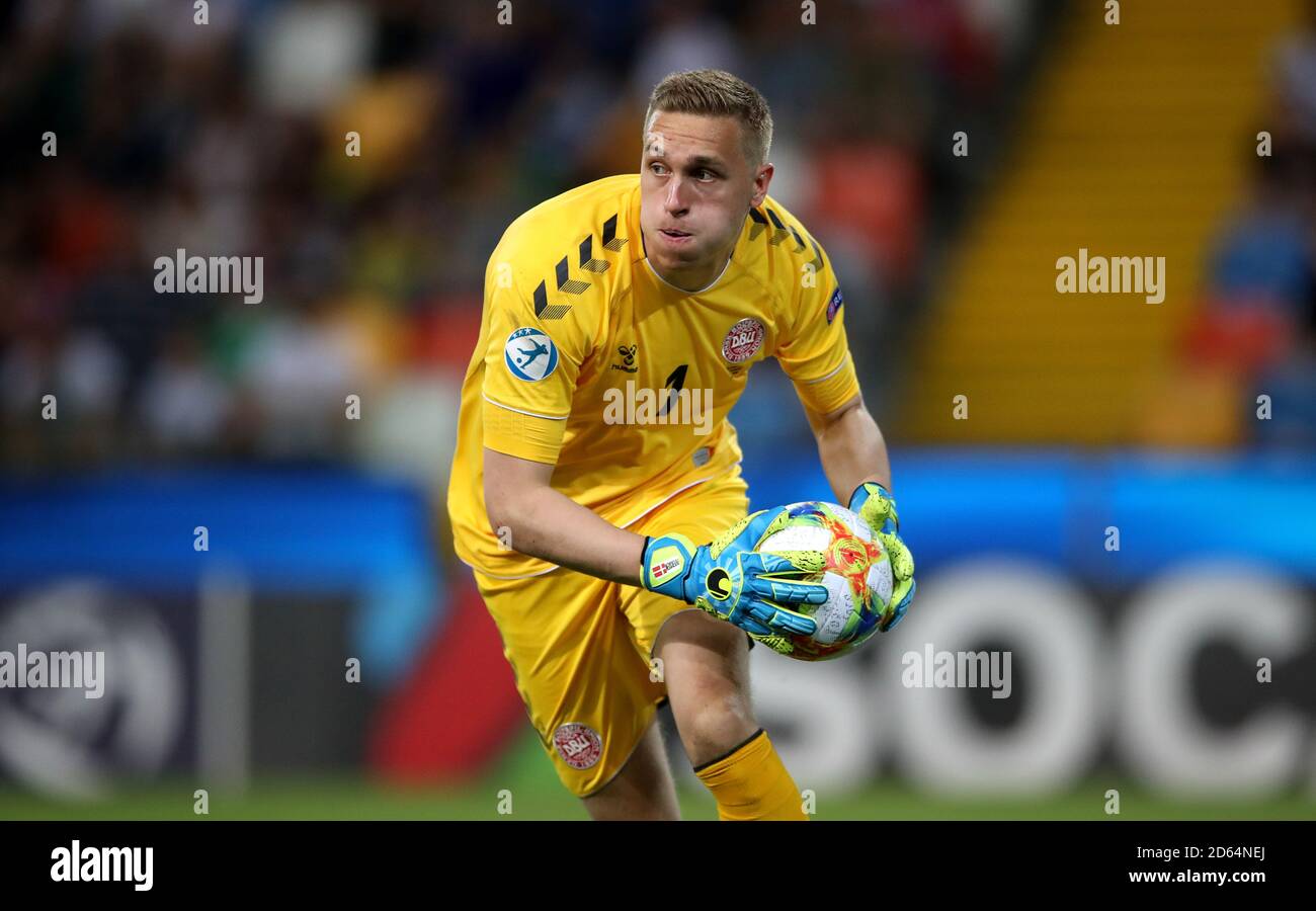 Denmark goalkeeper Daniel Iversen Stock Photo - Alamy