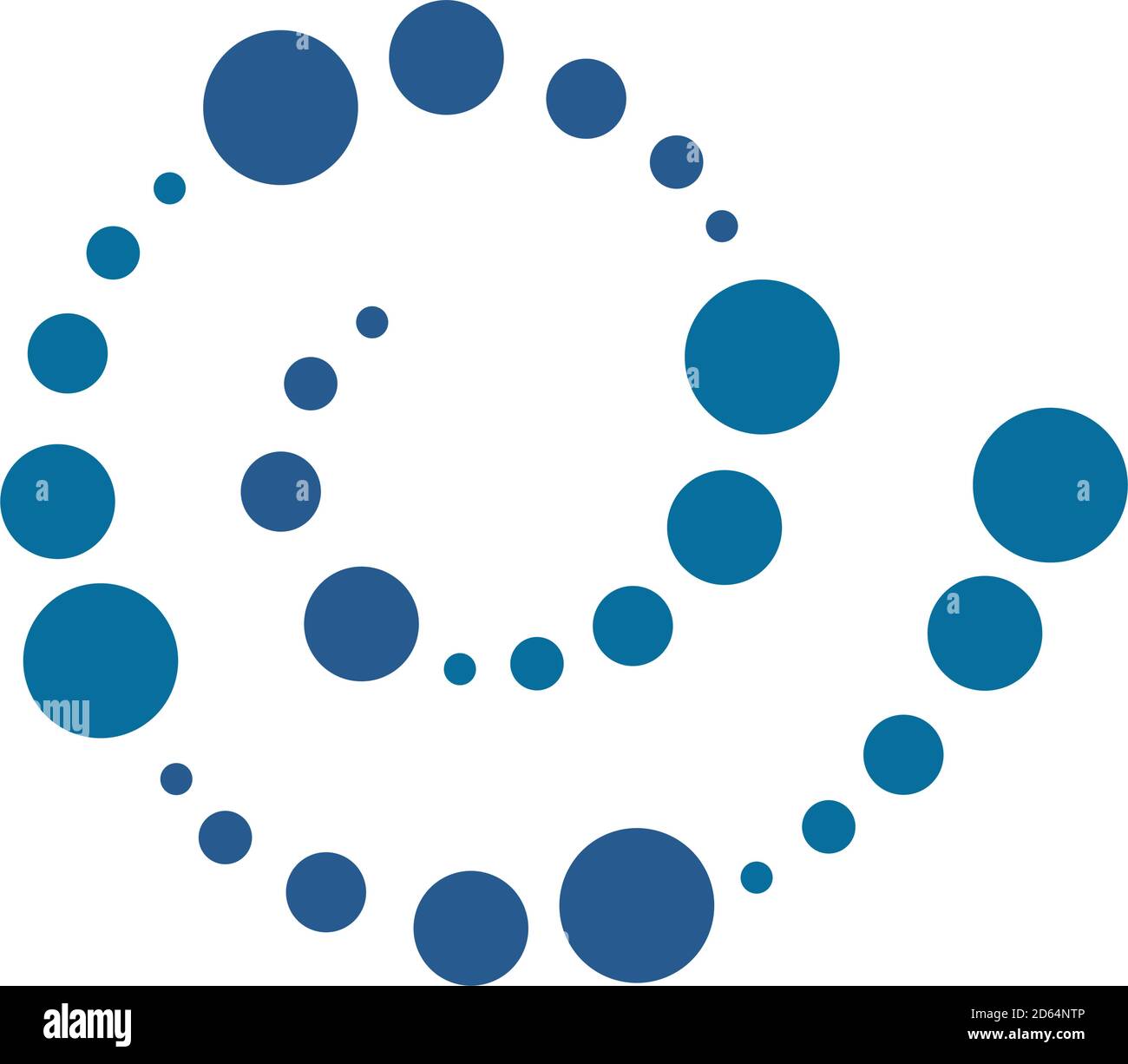 spiral shapes with dots different sizes vector illustration vector ...