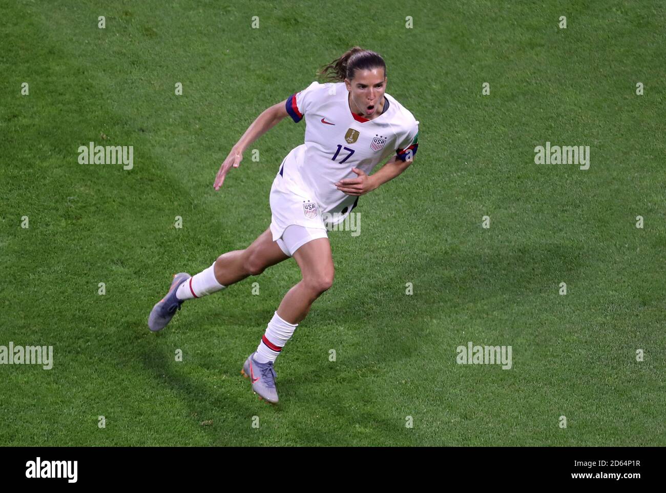 USA's Tobin Heath celebrates after her effort is turned in by Sweden's ...