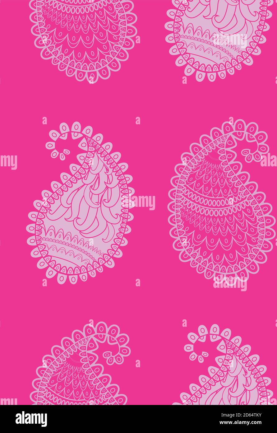 Seamless pattern of beautiful paisley cucumbers Turkish, Indian ...