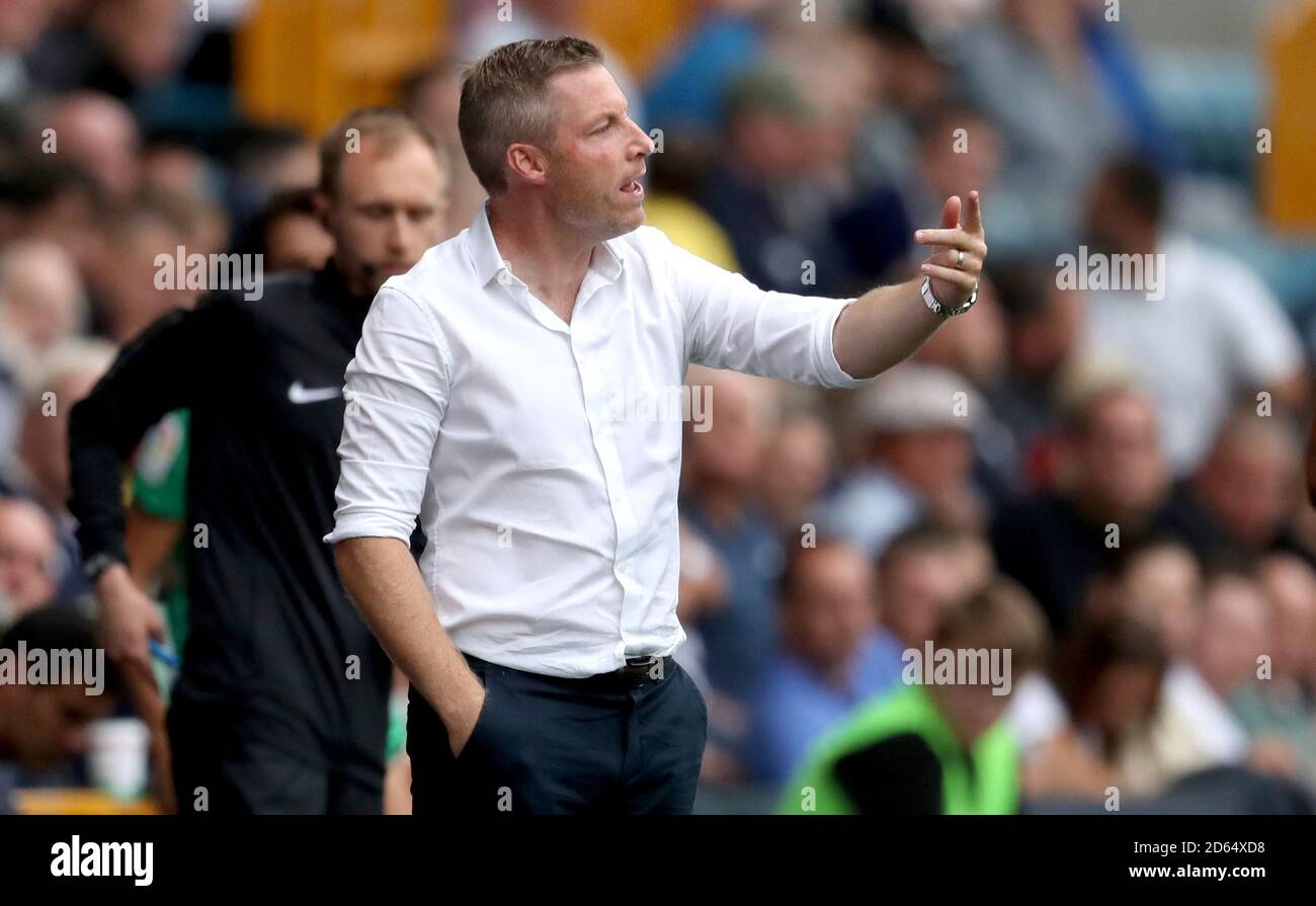 Millwall manager Neil Harris gestures on the touchline Stock Photo - Alamy