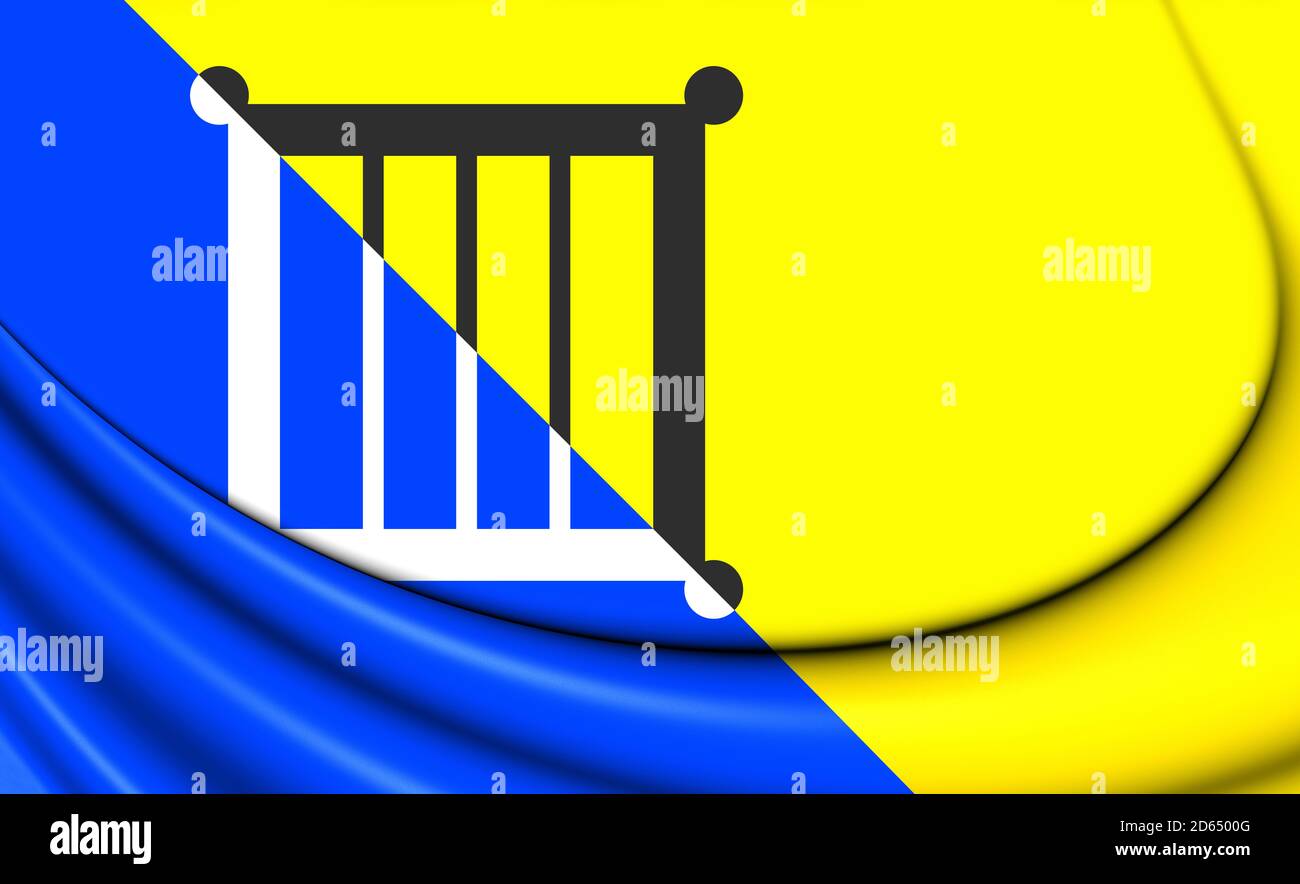 3D Flag of De Bilt (Utrecht), Netherlands. 3D Illustration Stock Photo ...