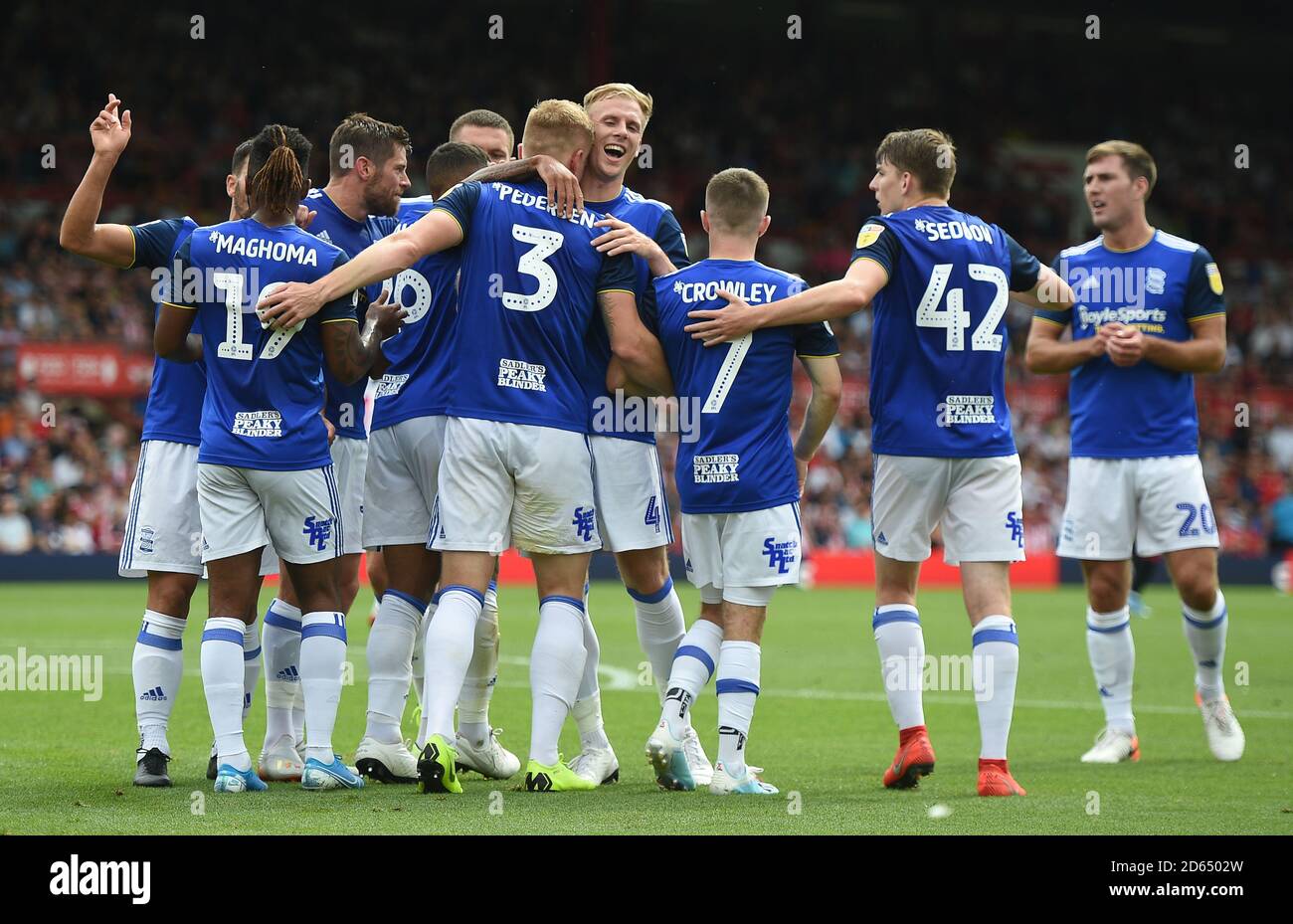 Birmingham citys kristian pedersen celebrates scoring hi-res stock ...