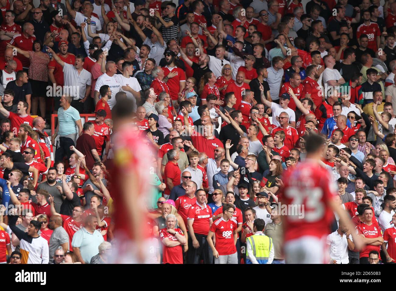 Nottingham Forest fans celebrate in the stands Stock Photo - Alamy