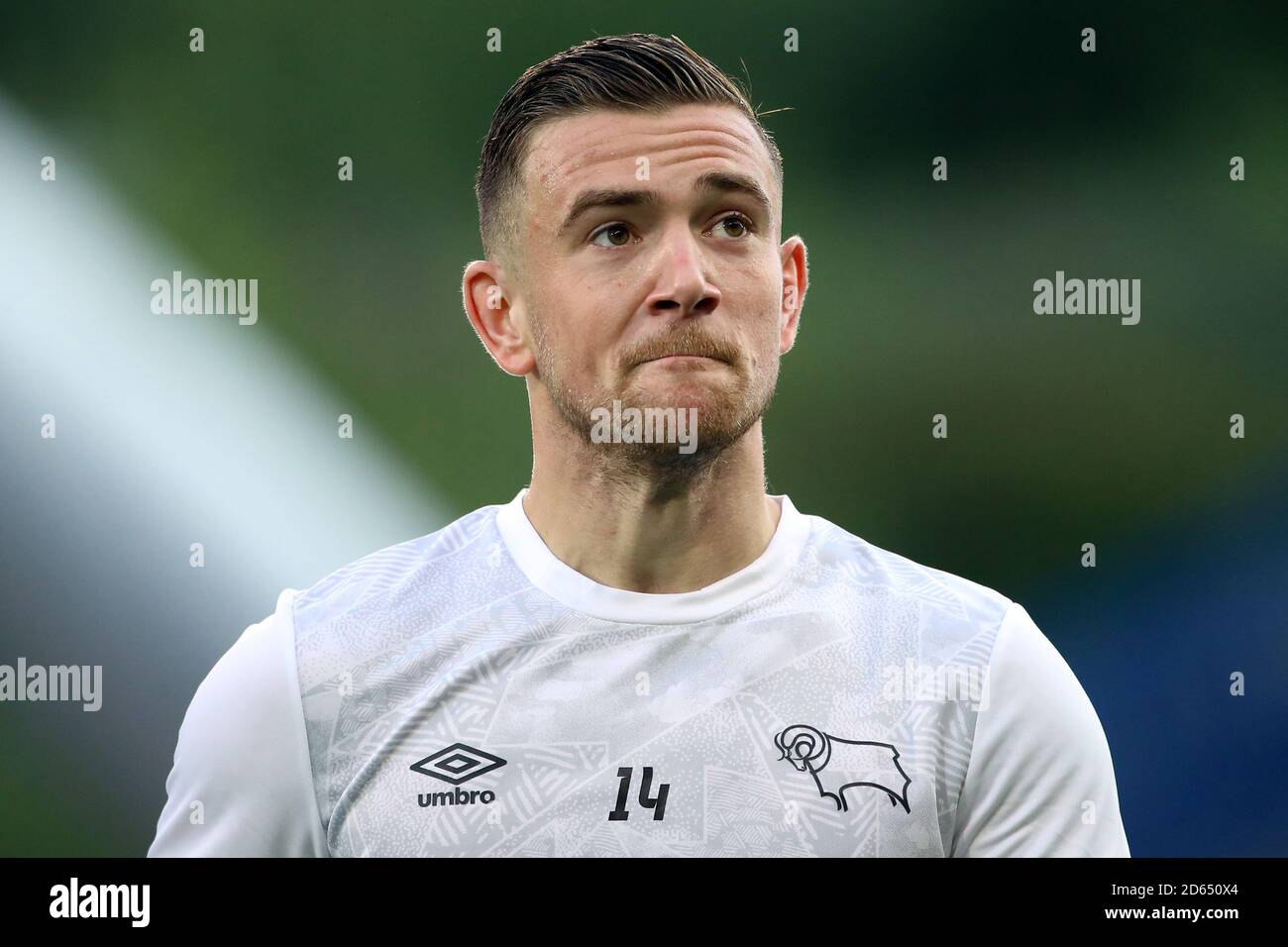 Derby County's Jack Marriott warming up before the game Stock Photo - Alamy