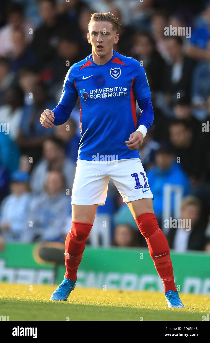 Portsmouth's Ronan Curtis in action Stock Photo - Alamy