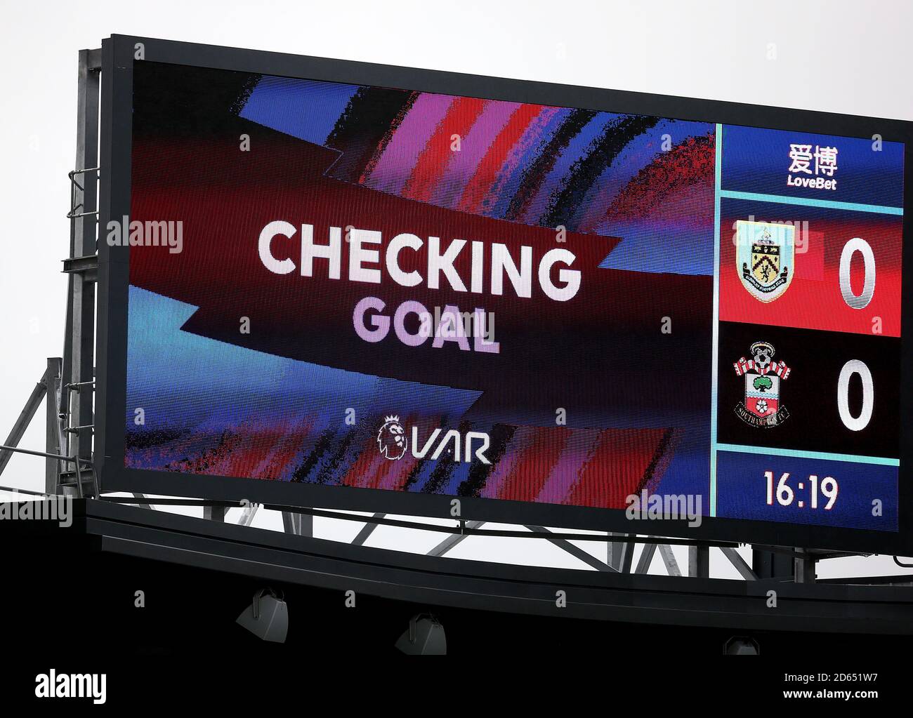 The big screen shows var checking hi-res stock photography and images ...