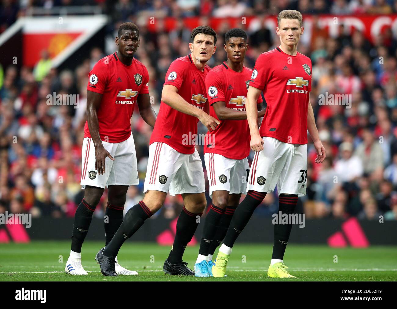 Manchester United's Paul Pogba, Harry Maguire, Marcus Rashford and ...