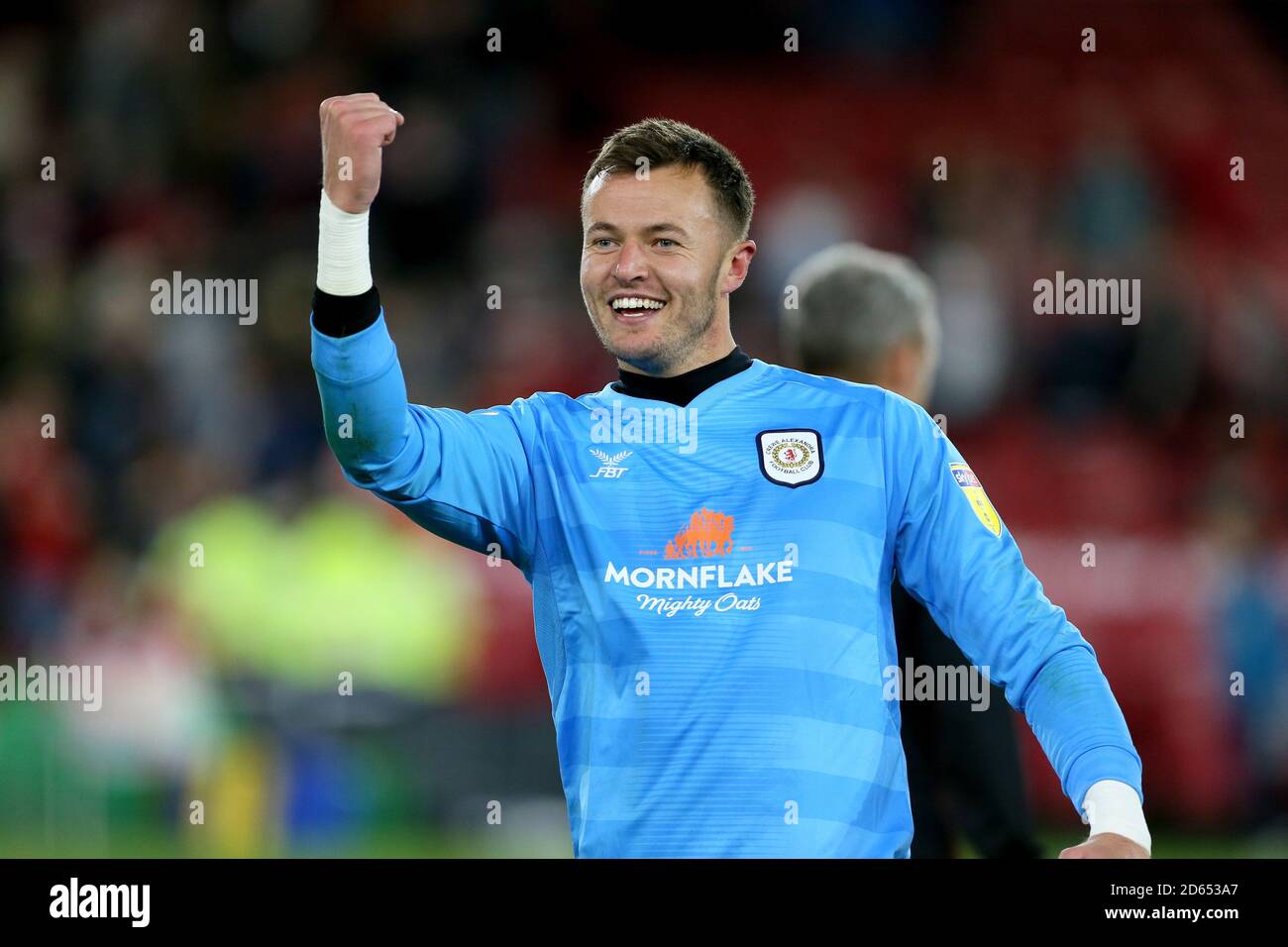 Crewe Alexandra's Dave Richards celebrates Stock Photo - Alamy