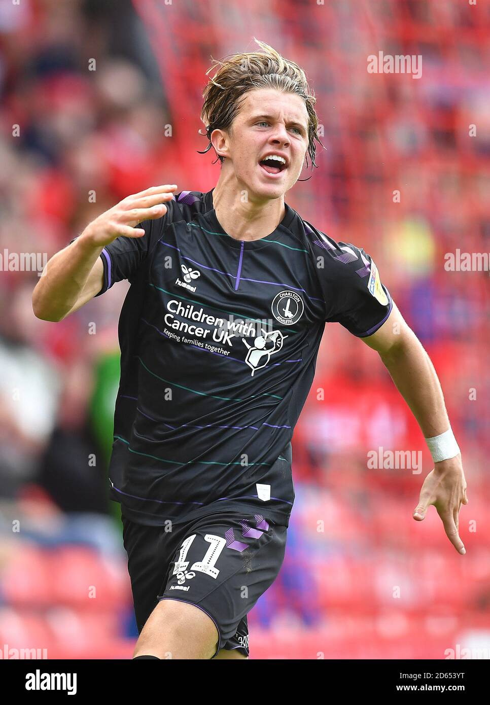 Charlton Athletic's Conor Gallagher celebrates scoring his team's first ...