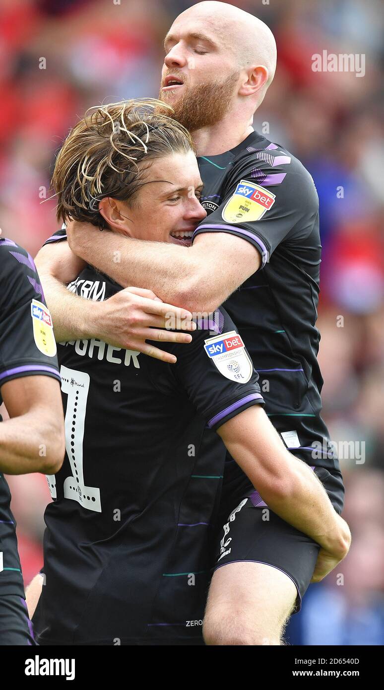 Charlton Athletic's Conor Gallagher cerebrates scoring his team's first ...