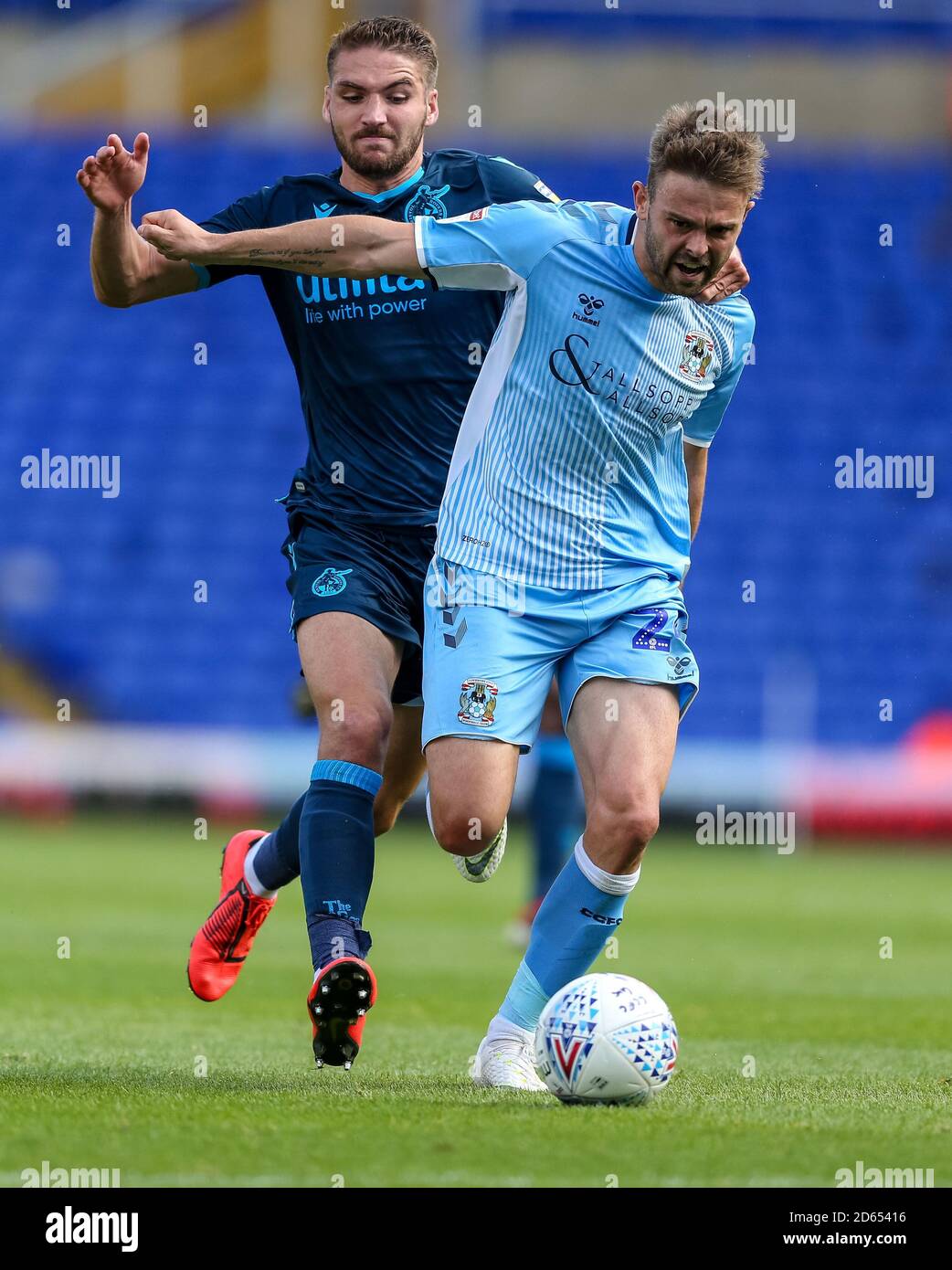 Coventry City's Matty Godden and Bristol Rover's Luke Leahy Stock Photo ...