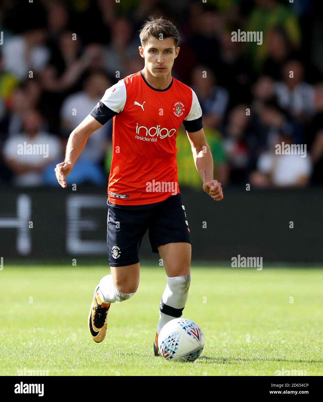 Luton Town's Dan Potts in action Stock Photo - Alamy