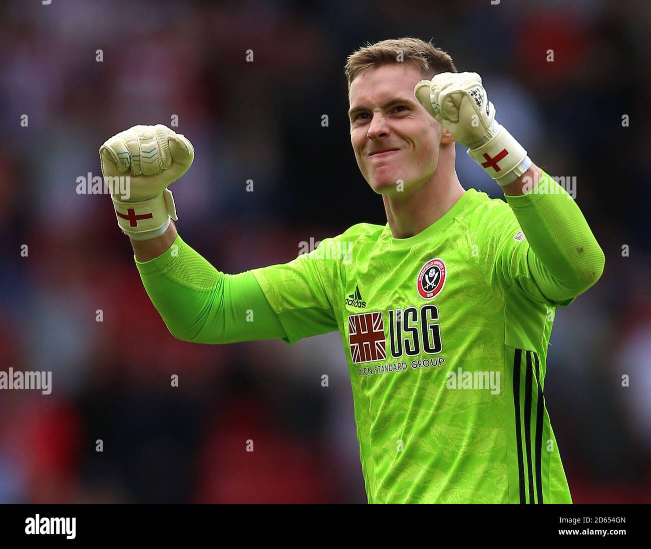 Sheffield United goalkeeper Dean Henderson celebrates after the final ...