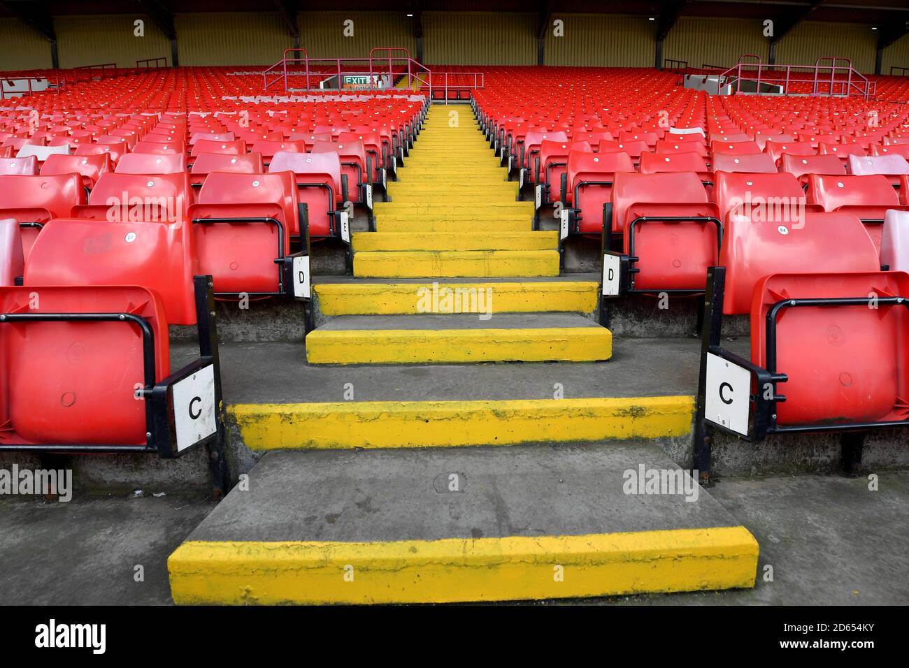 General view of the seating at Oakwell ahead of the match Stock Photo ...