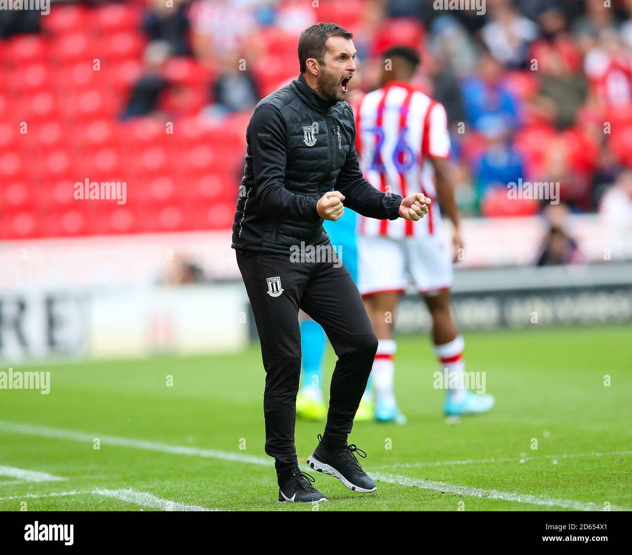 Stoke City manager Nathan Jones reacts Stock Photo - Alamy