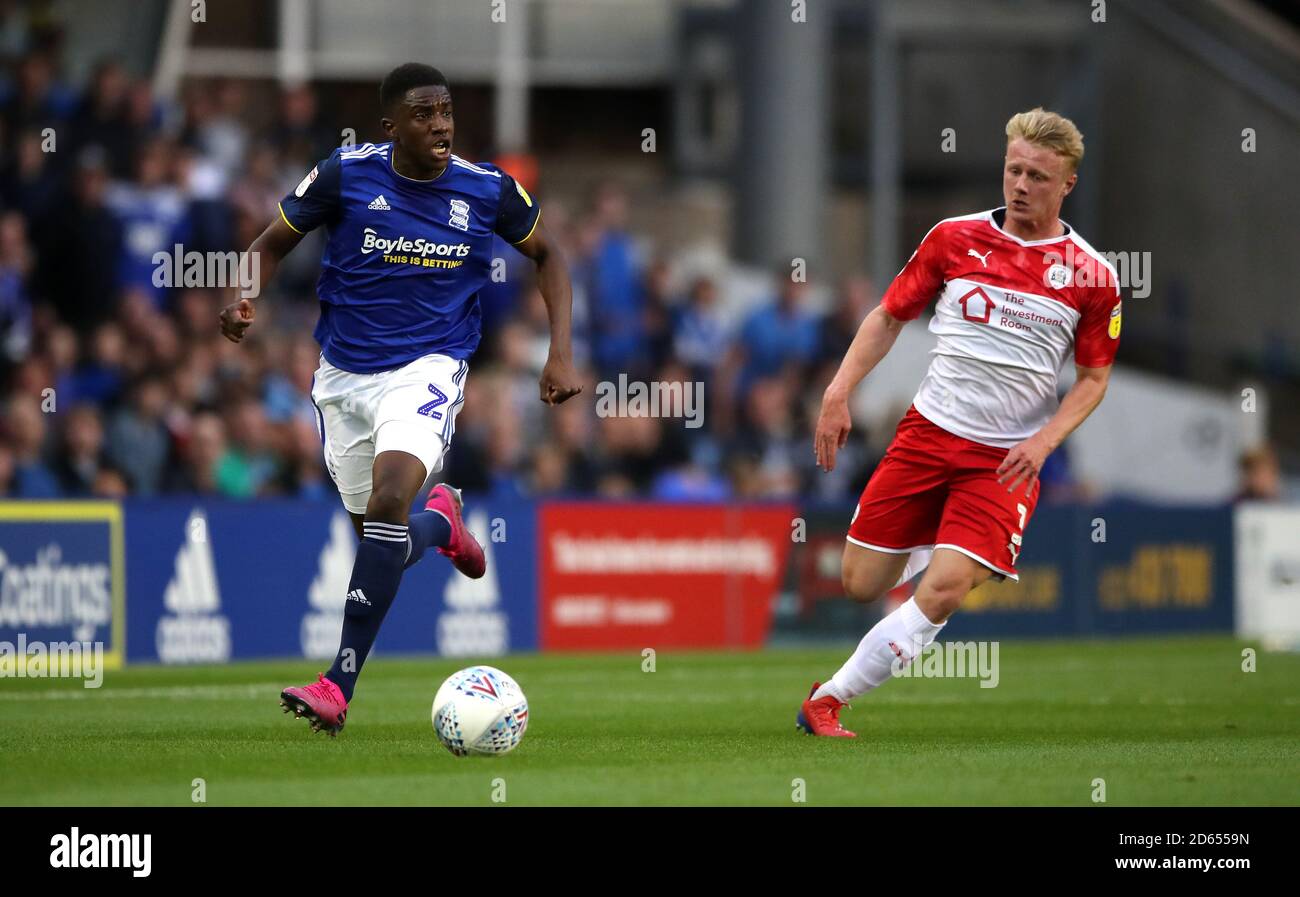 Birmingham City's Wes Harding (left) in action Stock Photo - Alamy