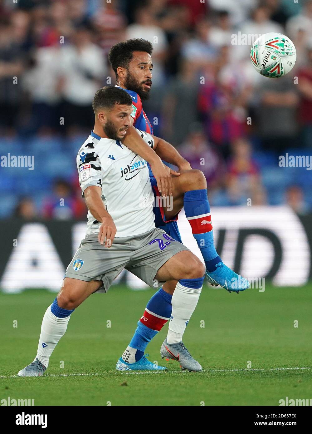 Crystal Palace's Andros Townsend and Colchester United's Luke Gambin ...