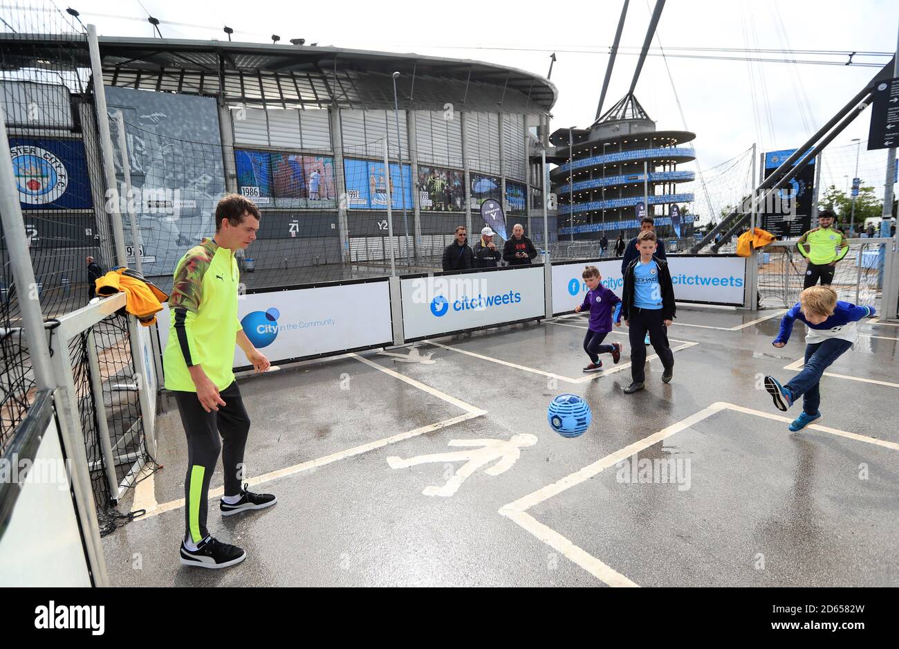 Children play football in the fan zone Stock Photo - Alamy