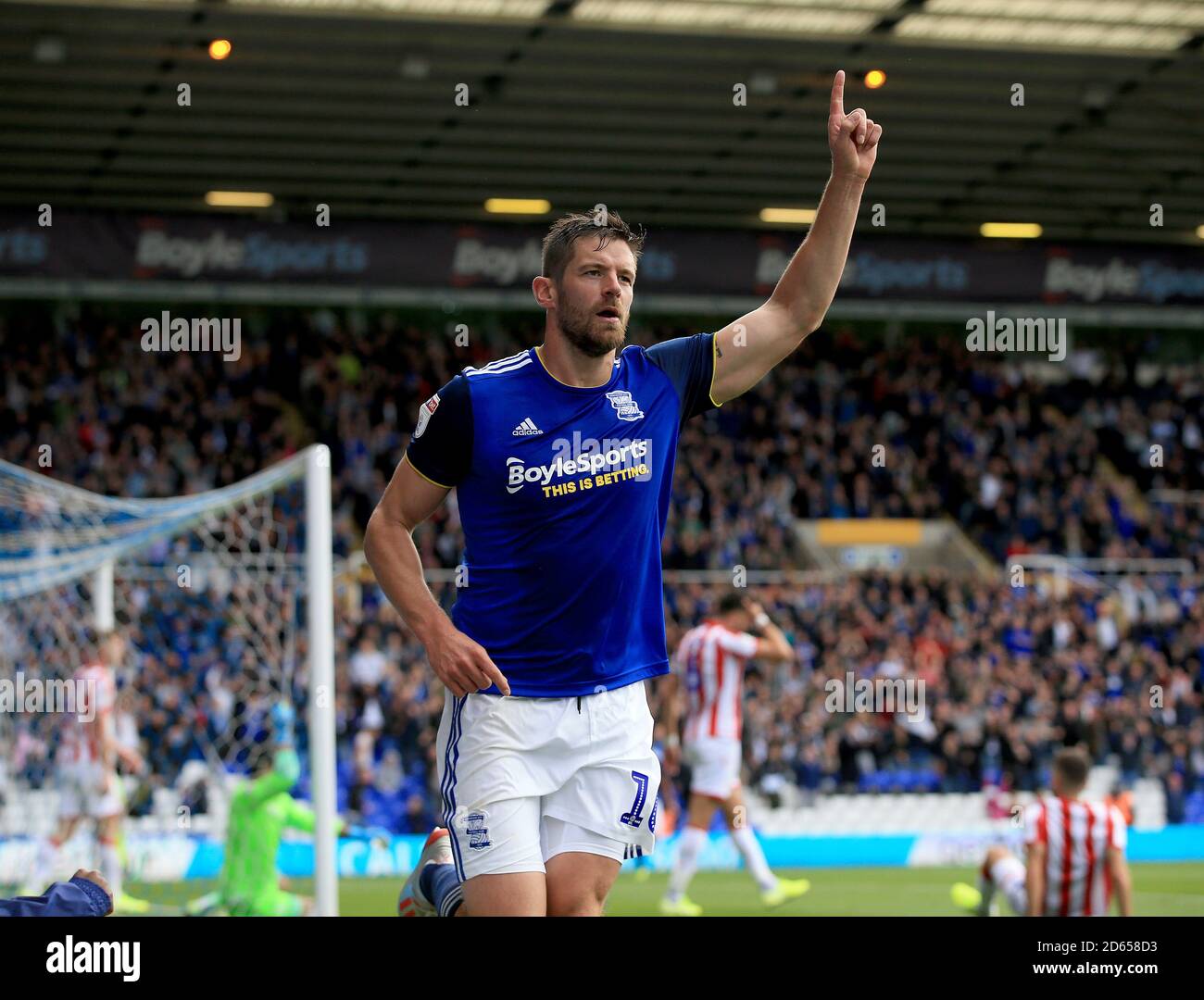 Birmingham City's Lukas jutkiewicz celebrates after he scores his sides ...