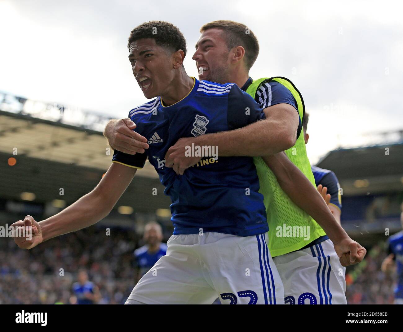 Birmingham City's Jude Bellingham celebrates after he scores his sides ...