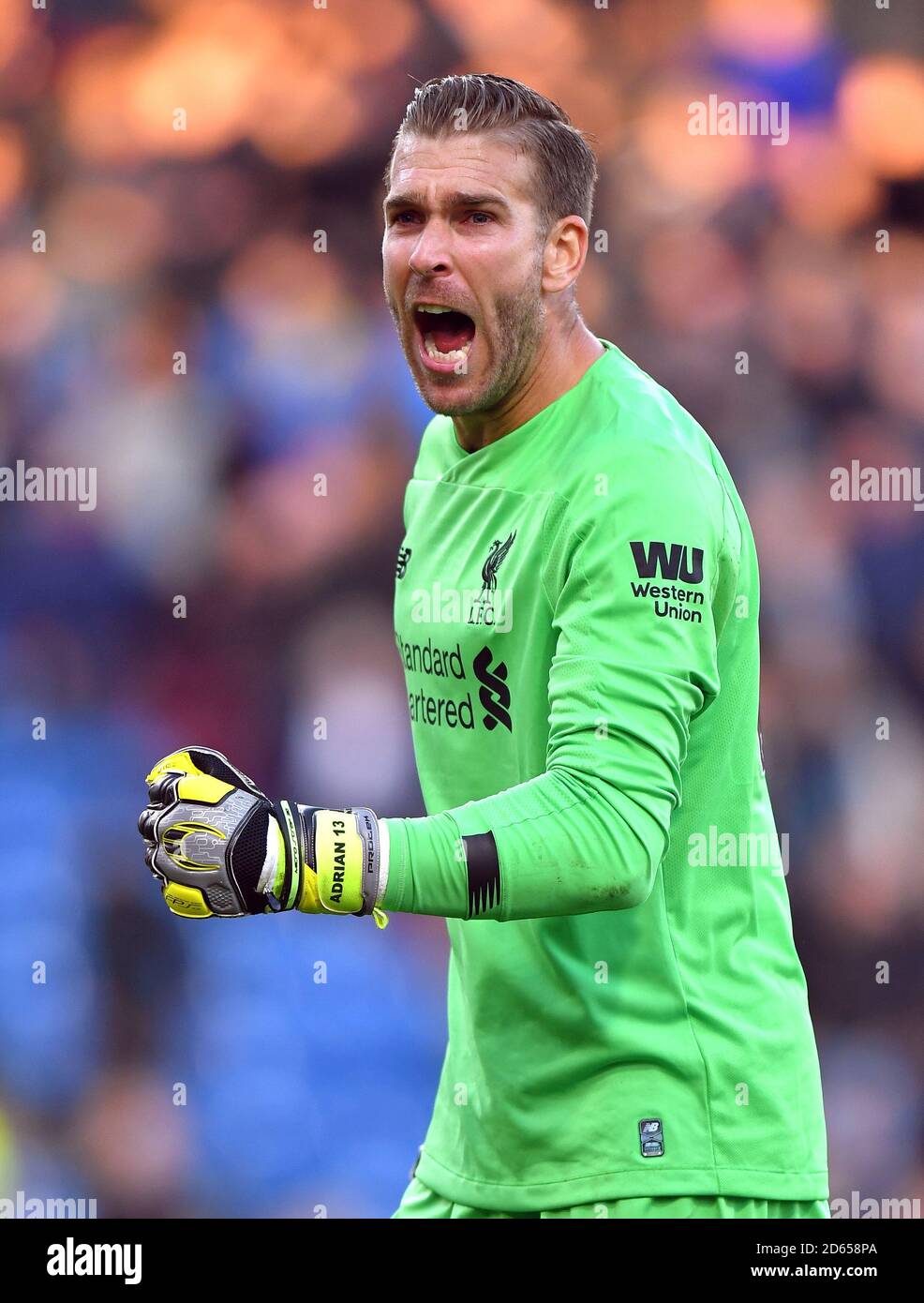 Liverpool goalkeeper Adrian celebrates their victory after the final ...