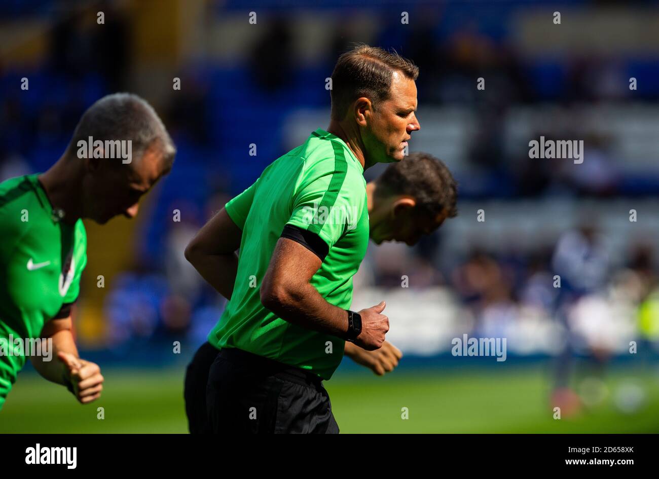 Referee James Linington during the Sky Bet Championship at St Andrew's ...