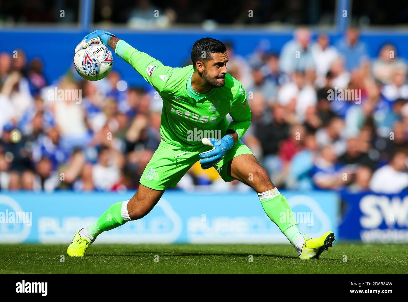Stoke City goalkeeper Adam Federici during the Sky Bet Championship at ...
