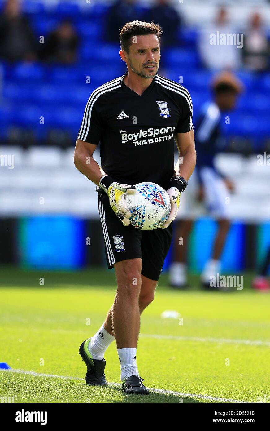 Birmingham City goalkeeper coach Darryl Flahavan during the warm up ...