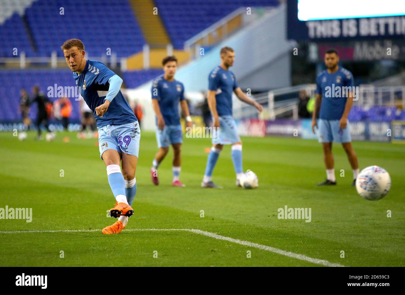 Coventry City's Dan Bartlett warms up ahead of the match Stock Photo ...