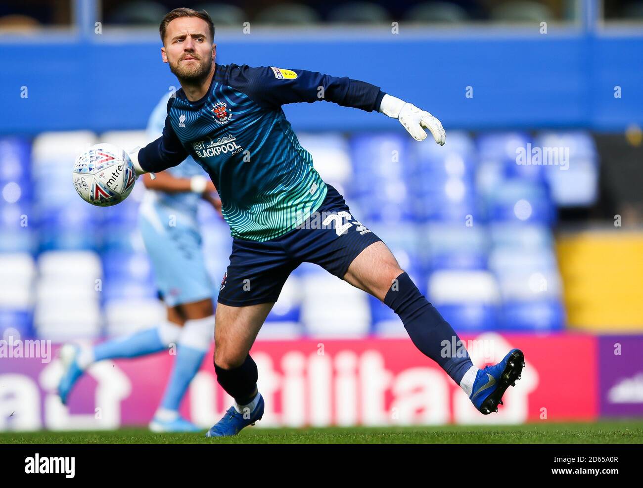 Blackpool goalkeeper Jak Alnwick during the Sky Bet League One match at ...