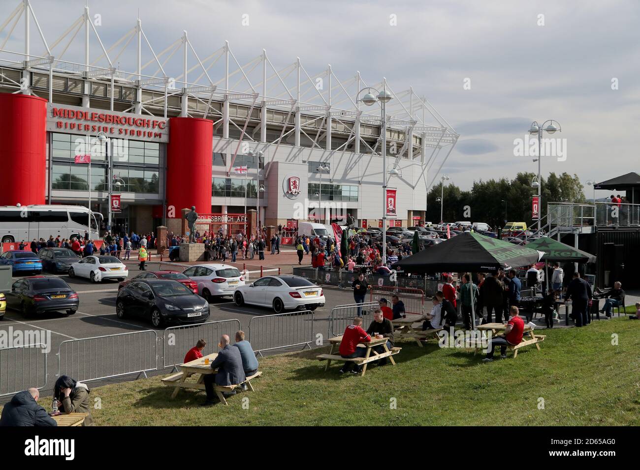 Middlesbrough's Riverside Football Stadium before the game Stock Photo ...