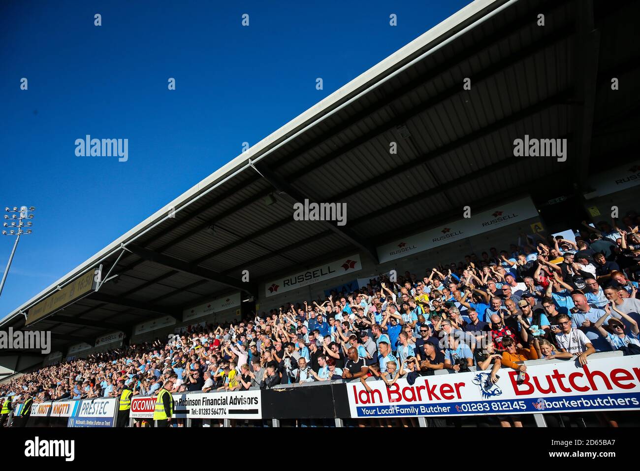 Coventry City's away supporters Stock Photo - Alamy